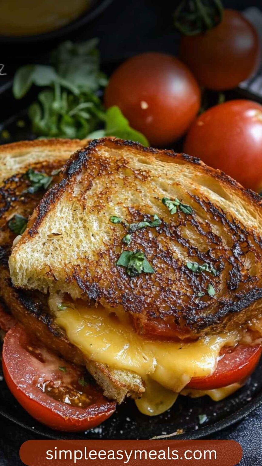 Grilled Tomato And Cheese Sandwich Recipe - Simple Easy Meals