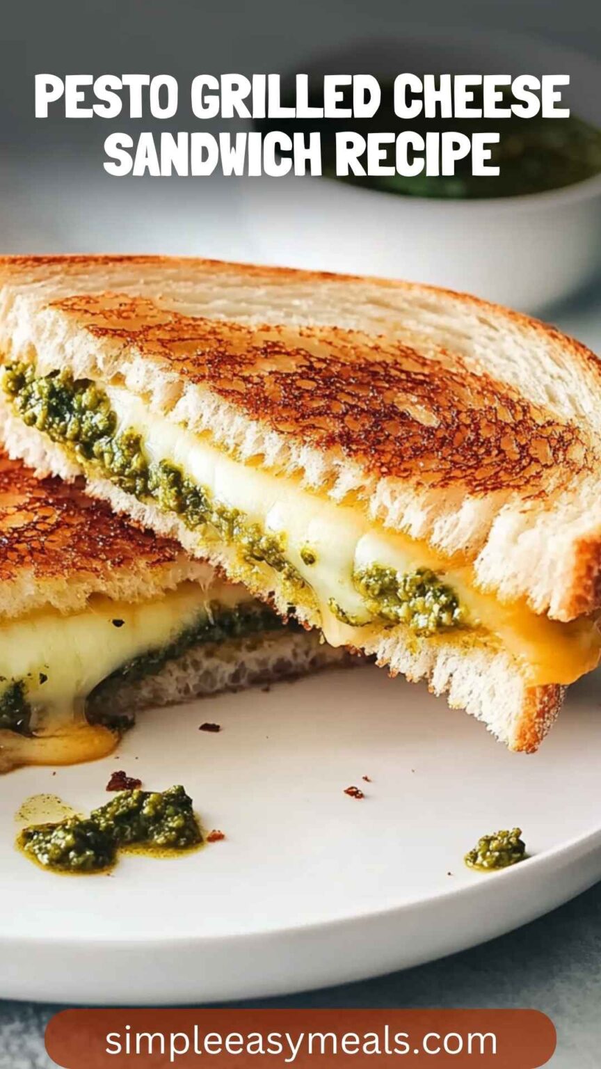 Pesto Grilled Cheese Sandwich Recipe - Simple Easy Meals