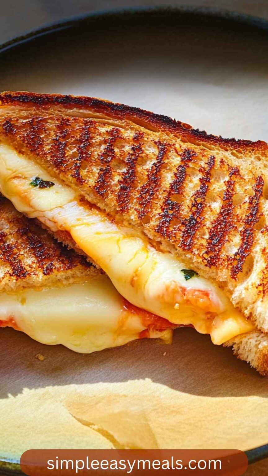 Grilled Cheese Panini Sandwich Recipe - Simple Easy Meals