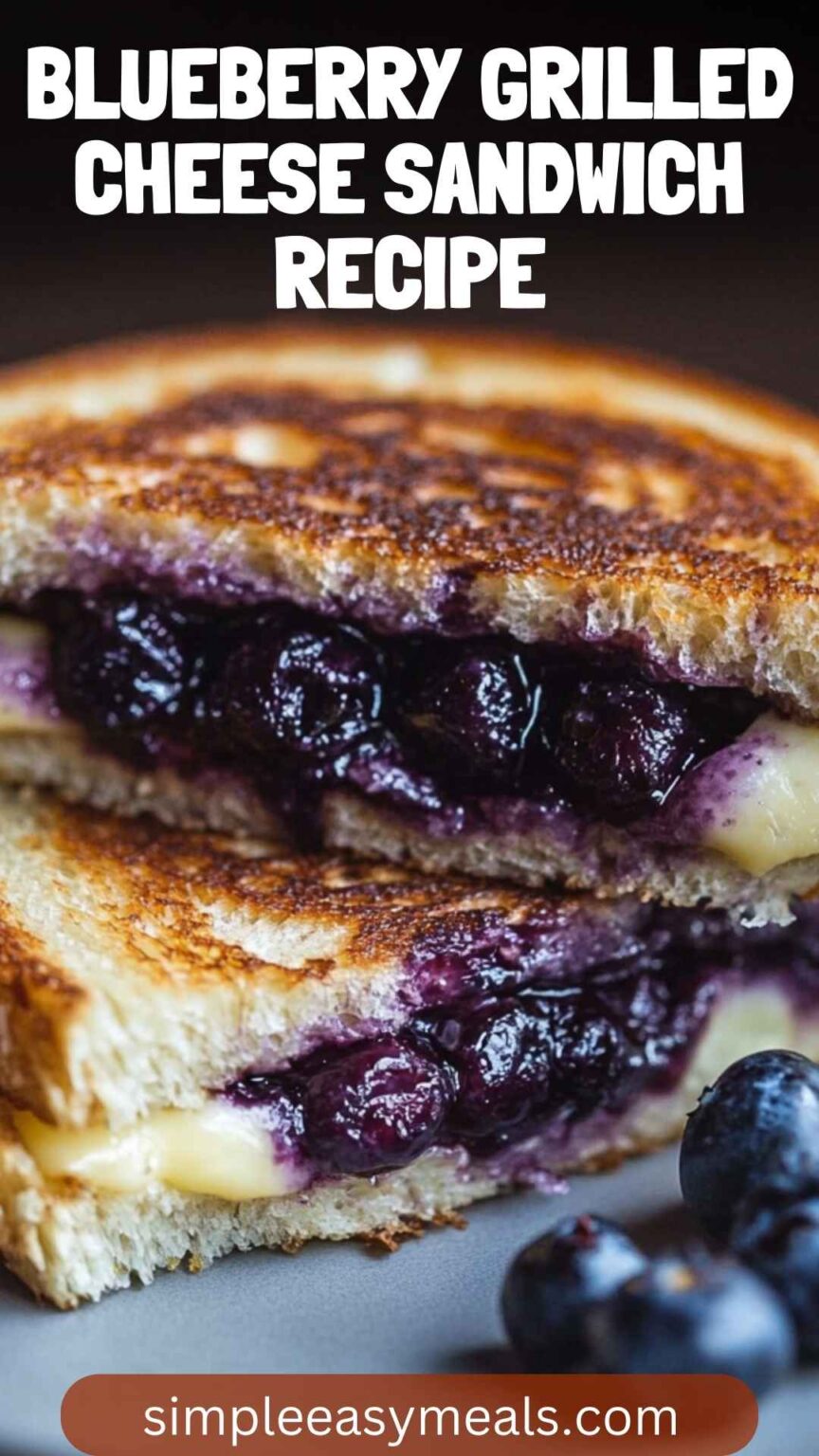 Blueberry Grilled Cheese Sandwich Recipe - Simple Easy Meals