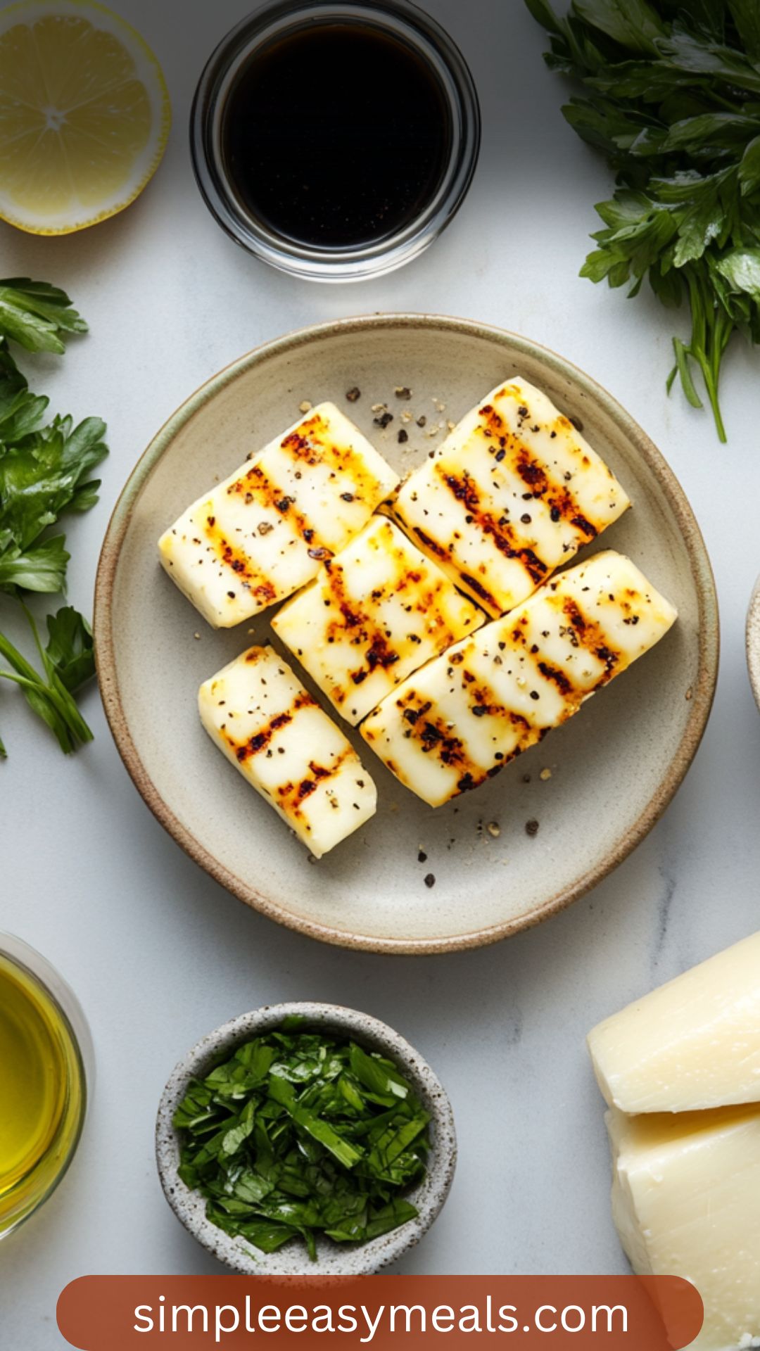 Grilled Halloumi Cheese Recipe - Simple Easy Meals