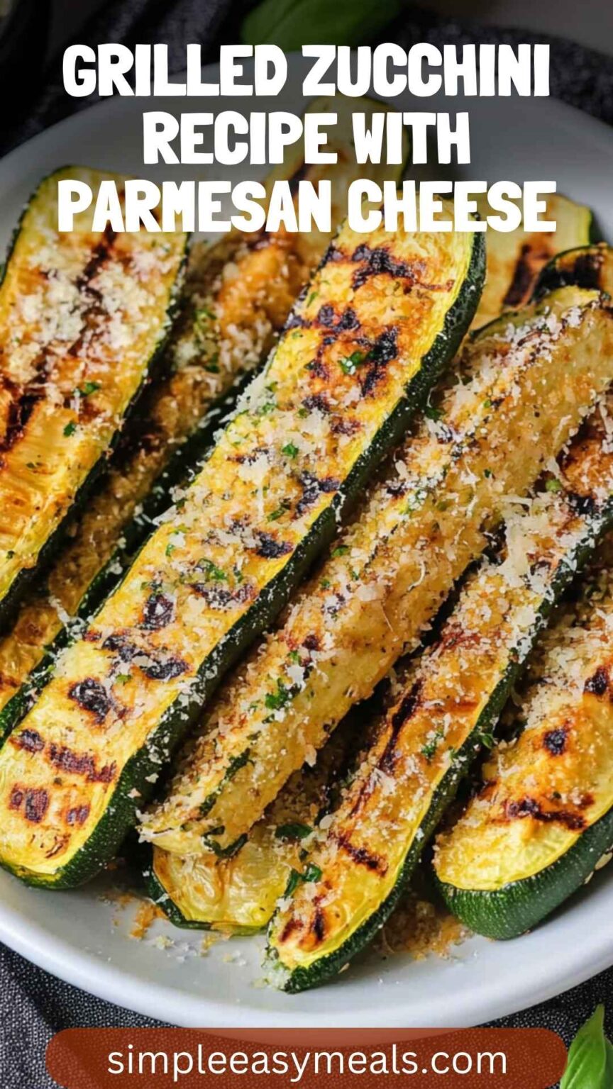 Grilled Zucchini Recipe With Parmesan Cheese - Simple Easy Meals