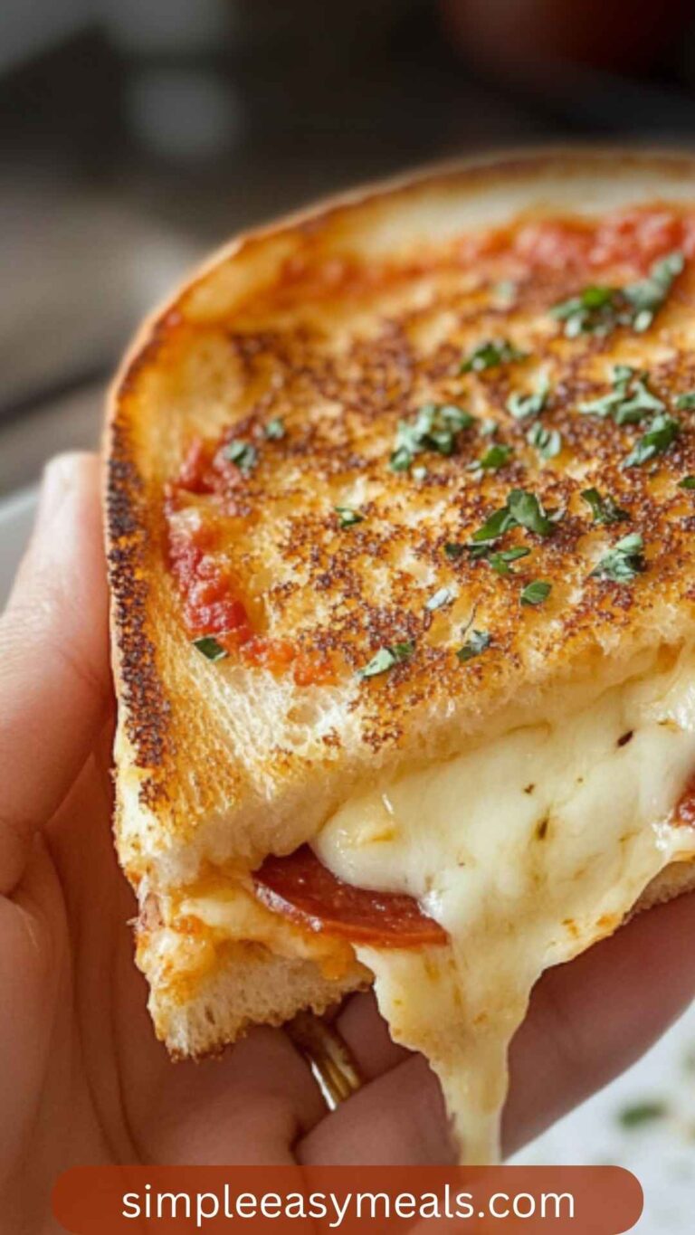 Pizza Grilled Cheese Sandwich Recipe - Simple Easy Meals