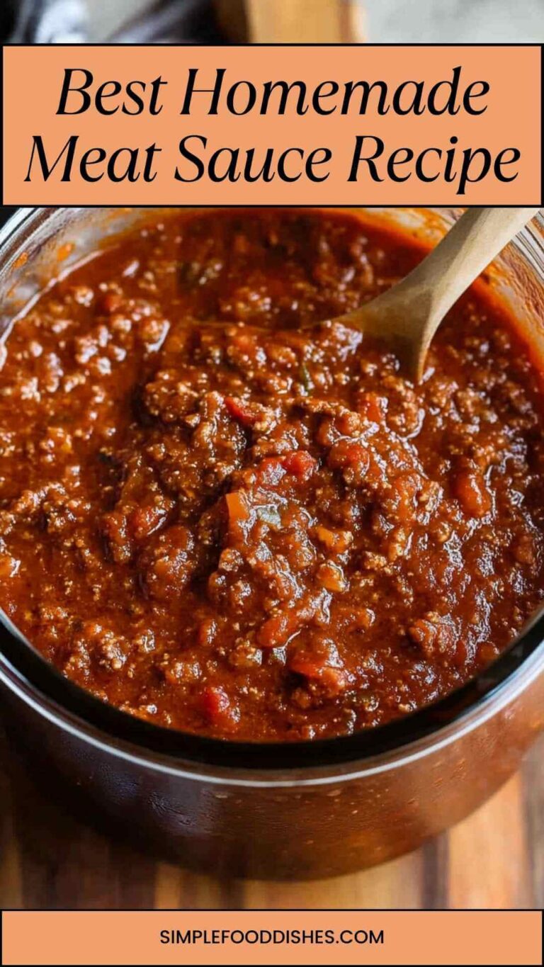 Best Homemade Meat Sauce Recipe - Simple Food Dishes