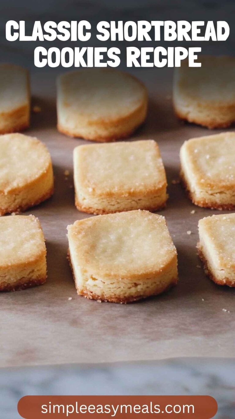 Classic Shortbread Cookies Recipe - Simple Easy Meals