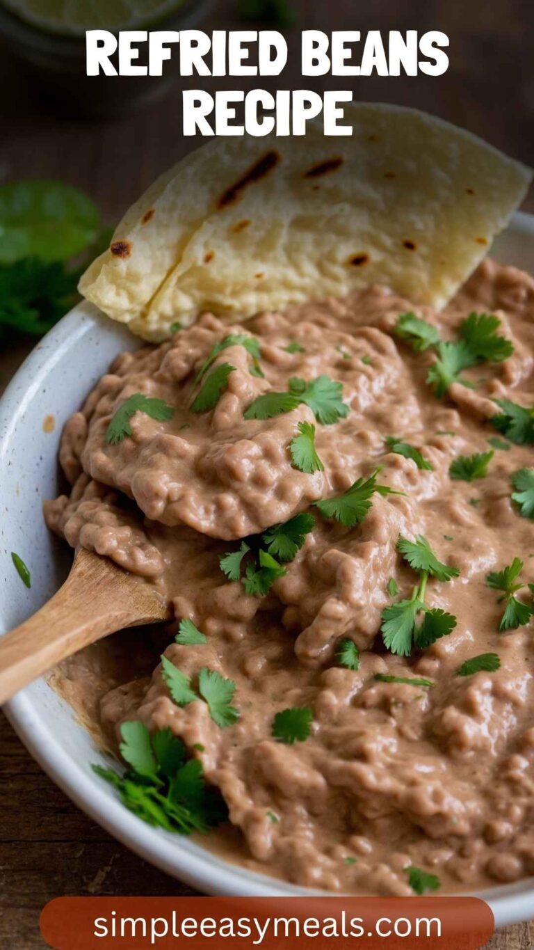 Refried Beans Recipe - Simple Easy Meals