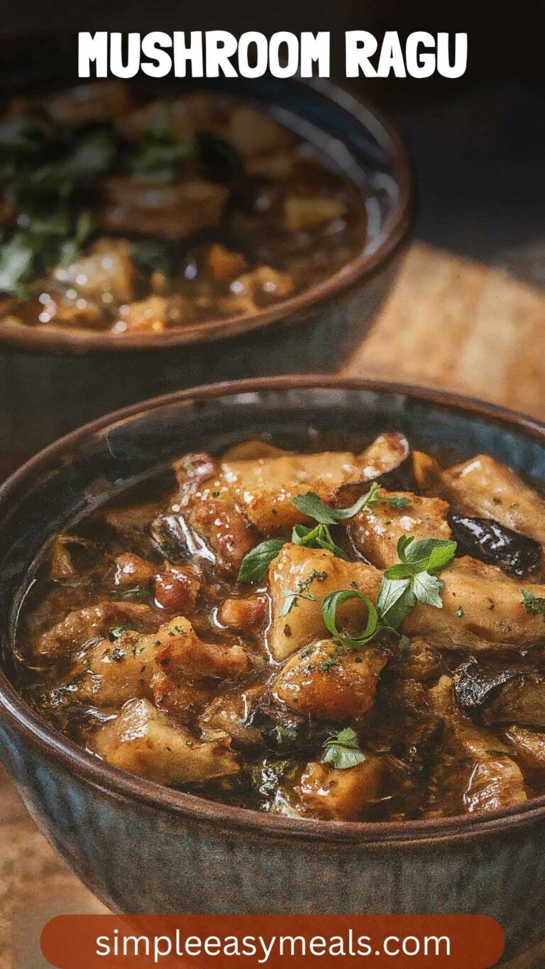 Mushroom Ragu - Simple Easy Meals