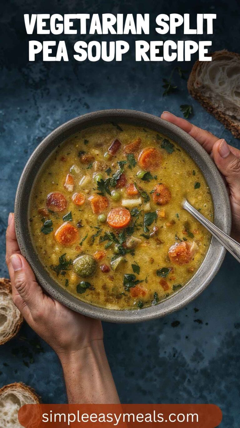Vegetarian Split Pea Soup Recipe - Simple Easy Meals
